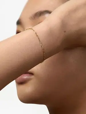 Monica Vinader 14kt Yellow Paperclip Chain Bracelet - Gold