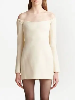 Khaite The Octavia Strapless Mini Dress - Neutrals