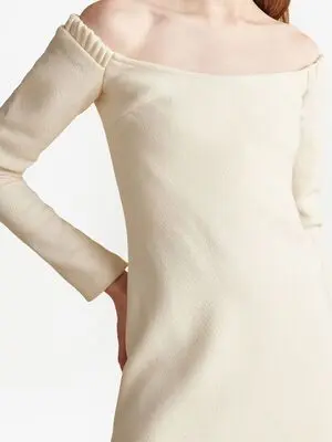 Khaite The Octavia Strapless Mini Dress - Neutrals