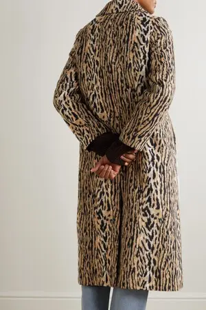 Rixo Milly Leopard-print Felt Coat
