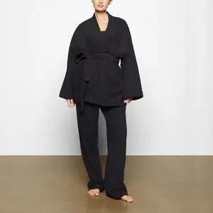 SKIMS Fleece Lounge Wrap Jacket