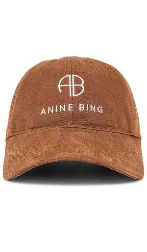 ANINE BING Jeremy Baseball Cap - Dark Camel