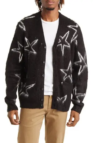 Obey Slint Star Pattern Cardigan