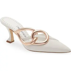 Manolo Blahnik Allora Mule - White