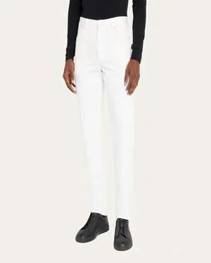 Zegna Cotton 5-pocket Pants - White Solid