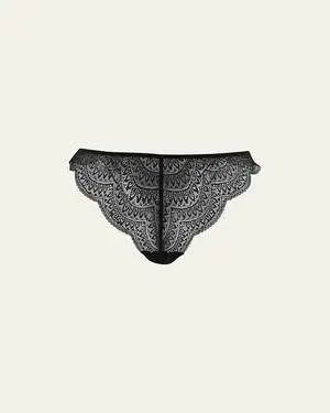 Simone Perele Karma Lace Tanga Briefs - Black