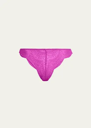 Simone Perele Karma Lace Tanga Briefs Bougainvillea