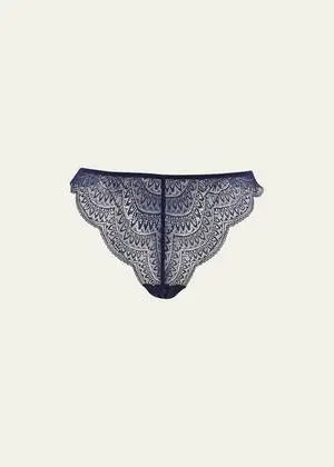 Simone Perele Karma Lace Tanga Briefs Midnight