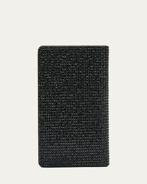 Judith Leiber Allover Crystal Passport Holder - Jet