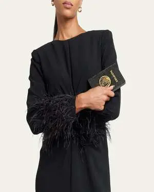Judith Leiber Allover Crystal Passport Holder - Jet