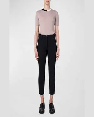 Akris Maru Slim-leg Ankle Pants