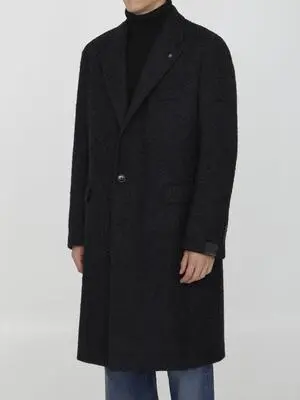 Tagliatore Herringbone Wool Coat