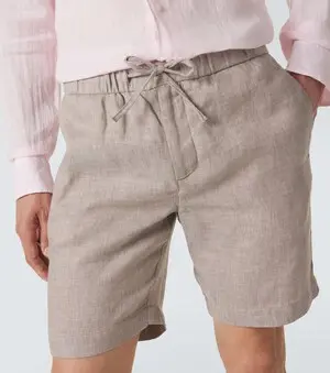 Frescobol Carioca Felipe Linen And Cotton Shorts - Beige