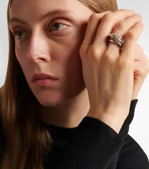SPINELLI KILCOLLIN Gemini Sterling Ring With White Diamonds