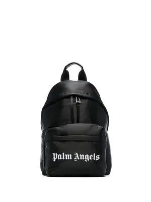 Palm Angels Logo-print Backpack - Black