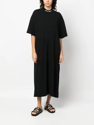 Palm Angels Logo-print T-shirt Dress