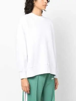 Palm Angels Logo Print Cotton Sweatshirt