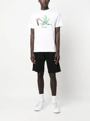 Palm Angels Broken Palm Print T-shirt - White