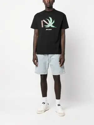 Palm Angels Broken Palm Print T-shirt - Black