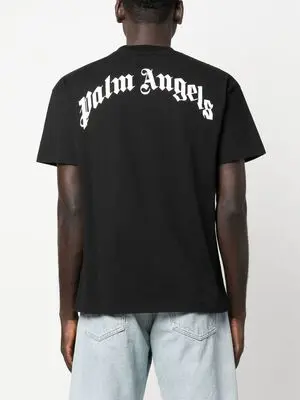Palm Angels Broken Palm Print T-shirt - Black