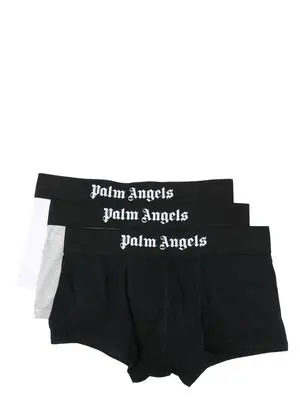 Palm Angels Tri-pack Logo-waistband Boxer Set - Grey