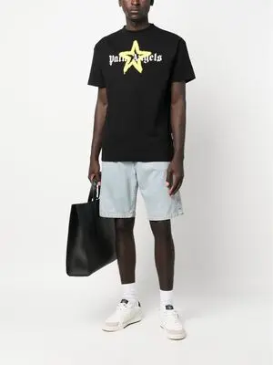 Palm Angels Star Sprayed Logo-print T-shirt