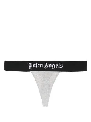 Palm Angels Logo-trim Stretch-cotton Thong