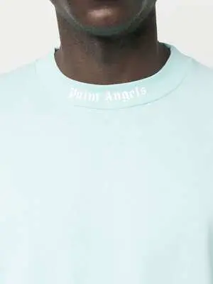 Palm Angels Logo-print T-shirt - Blue