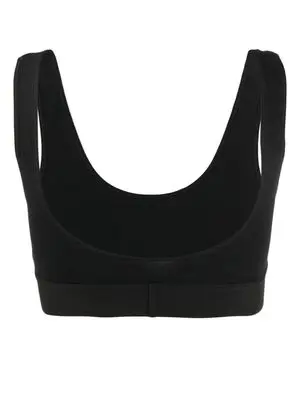 Palm Angels Logo-tape Triangle Bra - Black