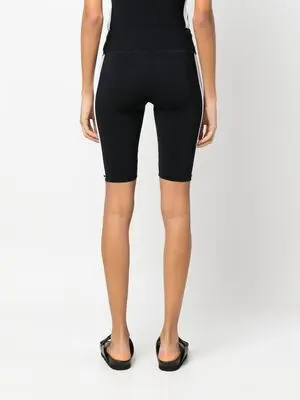 Palm Angels Side-stripe Cycling Shorts - Black