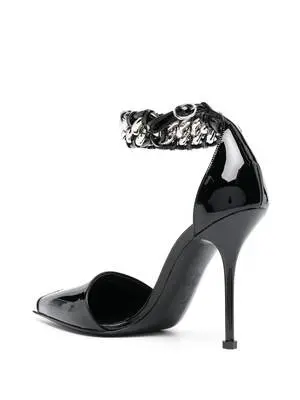 Alexander McQueen 105mm Chain-trim Leather Pumps