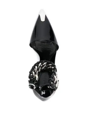 Alexander McQueen 105mm Chain-trim Leather Pumps