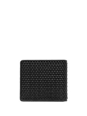 Zegna Logo-detail Woven Leather Wallet