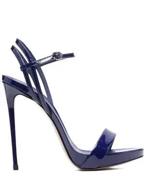 LE SILLA Gwen 120mm Patent-leather Sandals - Blue