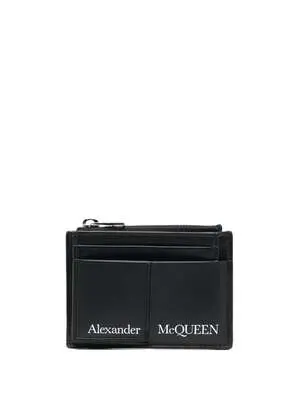 Alexander McQueen Logo Print Cardholder - Black