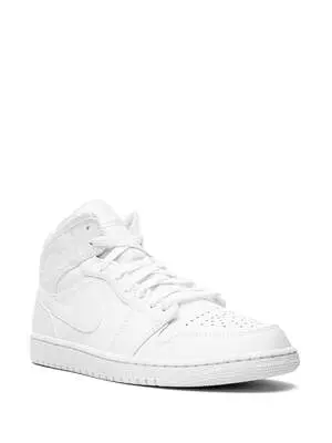 JORDAN Air 1 Mid Triple Sneakers - White