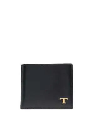 TOD'S Logo-plaque Leather Wallet - Black