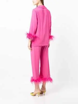 Sleeper Party Feather-trim Pyjama Set