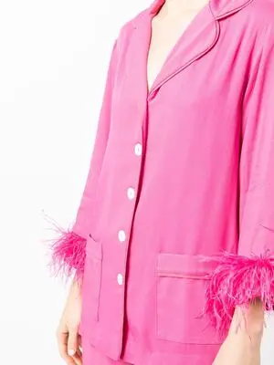 Sleeper Party Feather-trim Pyjama Set