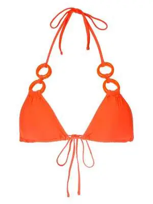 CLUBE BOSSA Lane Triangle Bikini Top - Orange