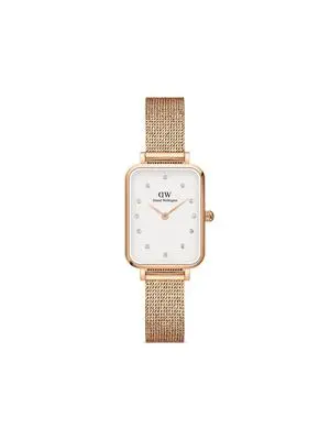 DANIEL WELLINGTON Quadro Pressed Melrose Lumine 26mm Watch - White