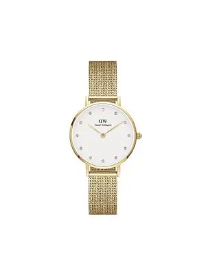 DANIEL WELLINGTON Petite Pressed Evergold 28mm - White