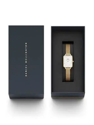 DANIEL WELLINGTON Quadro Lumine Pressed Evergold 26mm - White