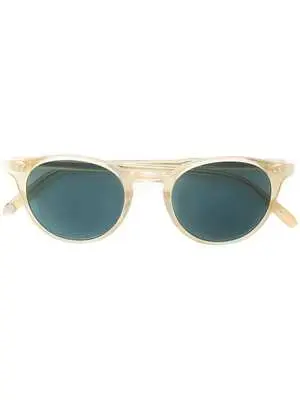 Garrett Leight Clune Round Frame Sunglasses - Neutrals