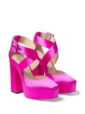 JIMMY CHOO Gian 140mm Platform Pumps - Pink
