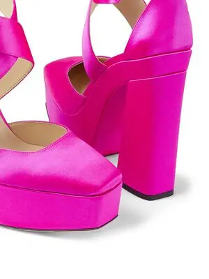 JIMMY CHOO Gian 140mm Platform Pumps - Pink