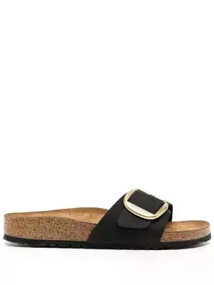 Birkenstock Black Leather Slides