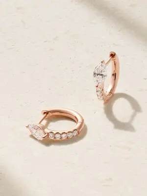 ANITA KO Bobbi 18-karat Diamond Hoop Earrings - Gold