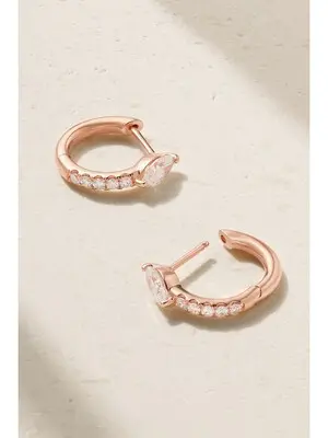 ANITA KO Bobbi 18-karat Diamond Hoop Earrings - Gold