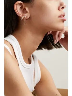 ANITA KO Bobbi 18-karat Diamond Hoop Earrings - Gold